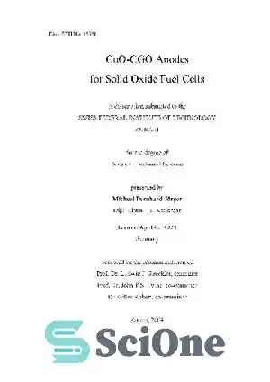 دانلود کتاب CuO – CGO Anodes for Solid Oxide Fuel Cells – CuO – آندهای ...