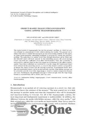 دانلود کتاب Object-based image steganography using affine transformation – تصویر مبتنی بر شی با ...